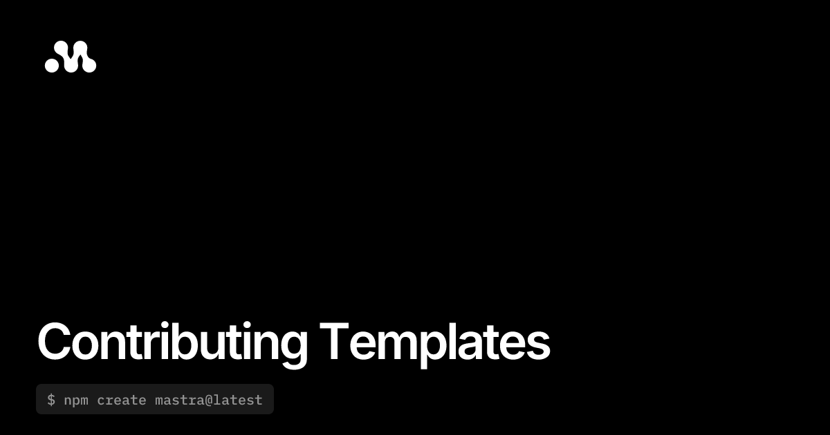 Contributing Templates