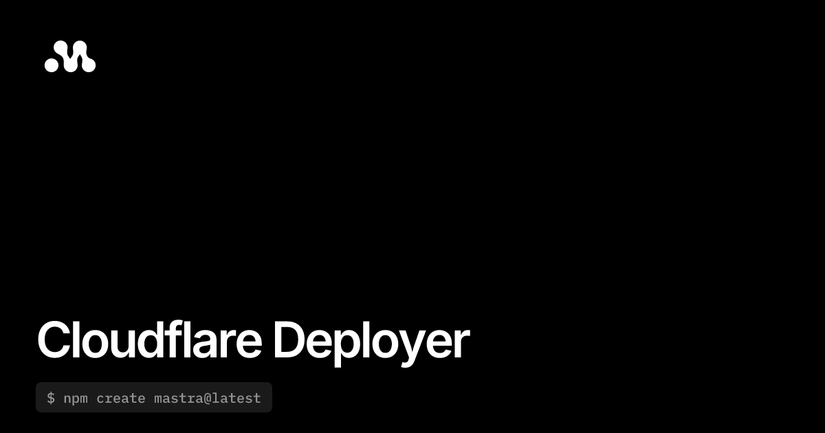 Cloudflare Deployer