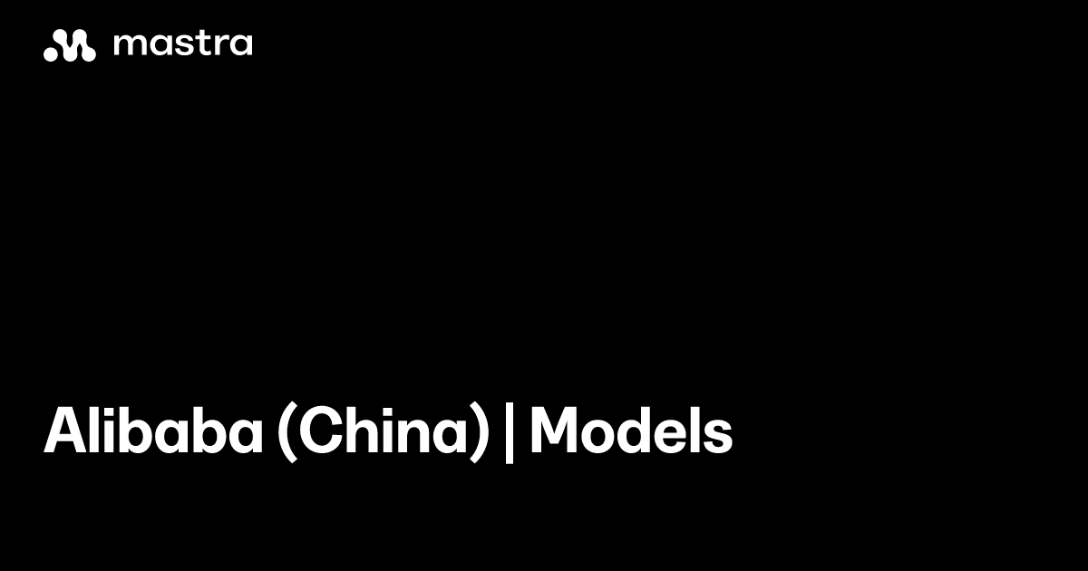 Alibaba (China) | Models | Mastra Docs